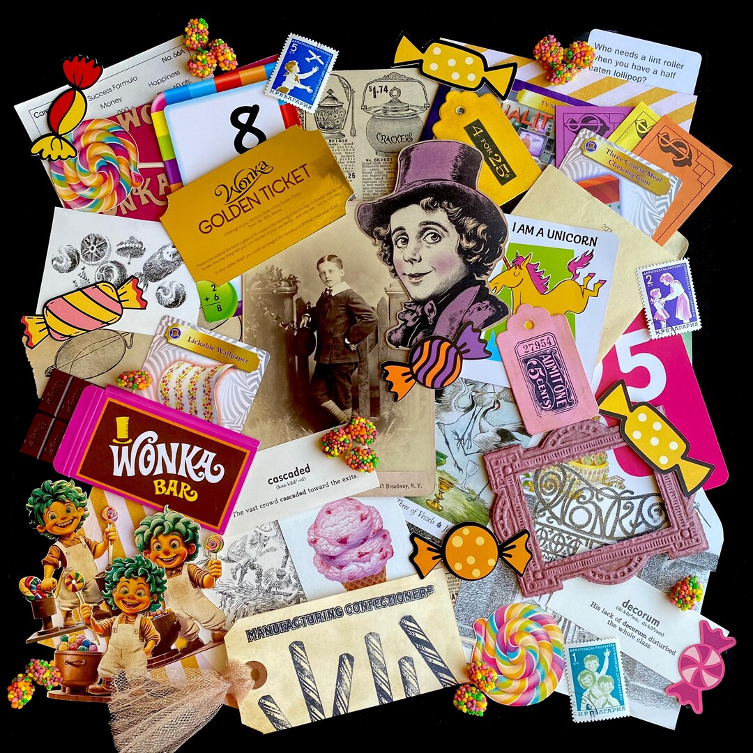 Willy Wonka Paper Pack • 44+ Pieces • Vintage & Vintage-inspired ...