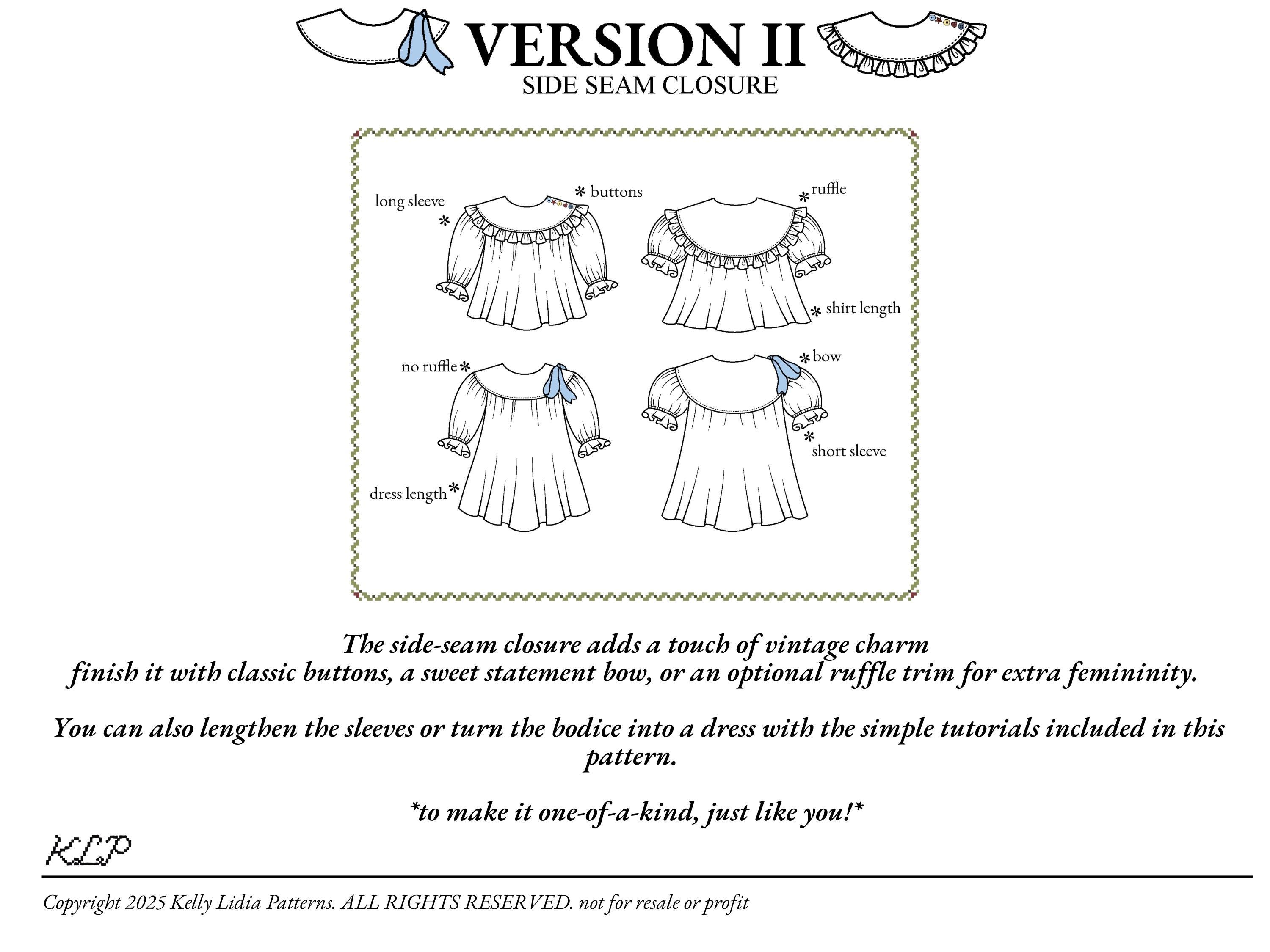 Esther's Secret Sewing Pattern / Round Yoke Top / Circle Collar Dress ...