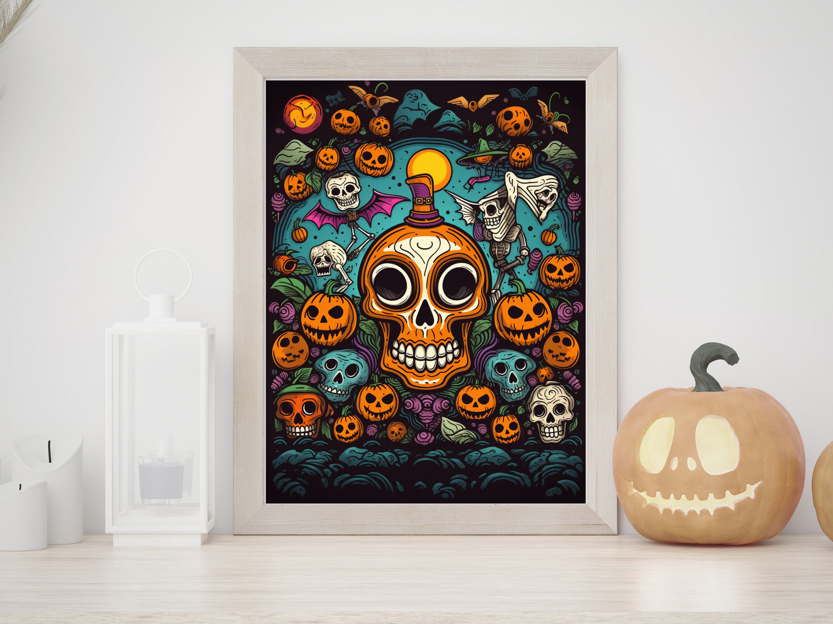 Halloween Set of 8 Halloween Printable Artworks by Print Gleam ...