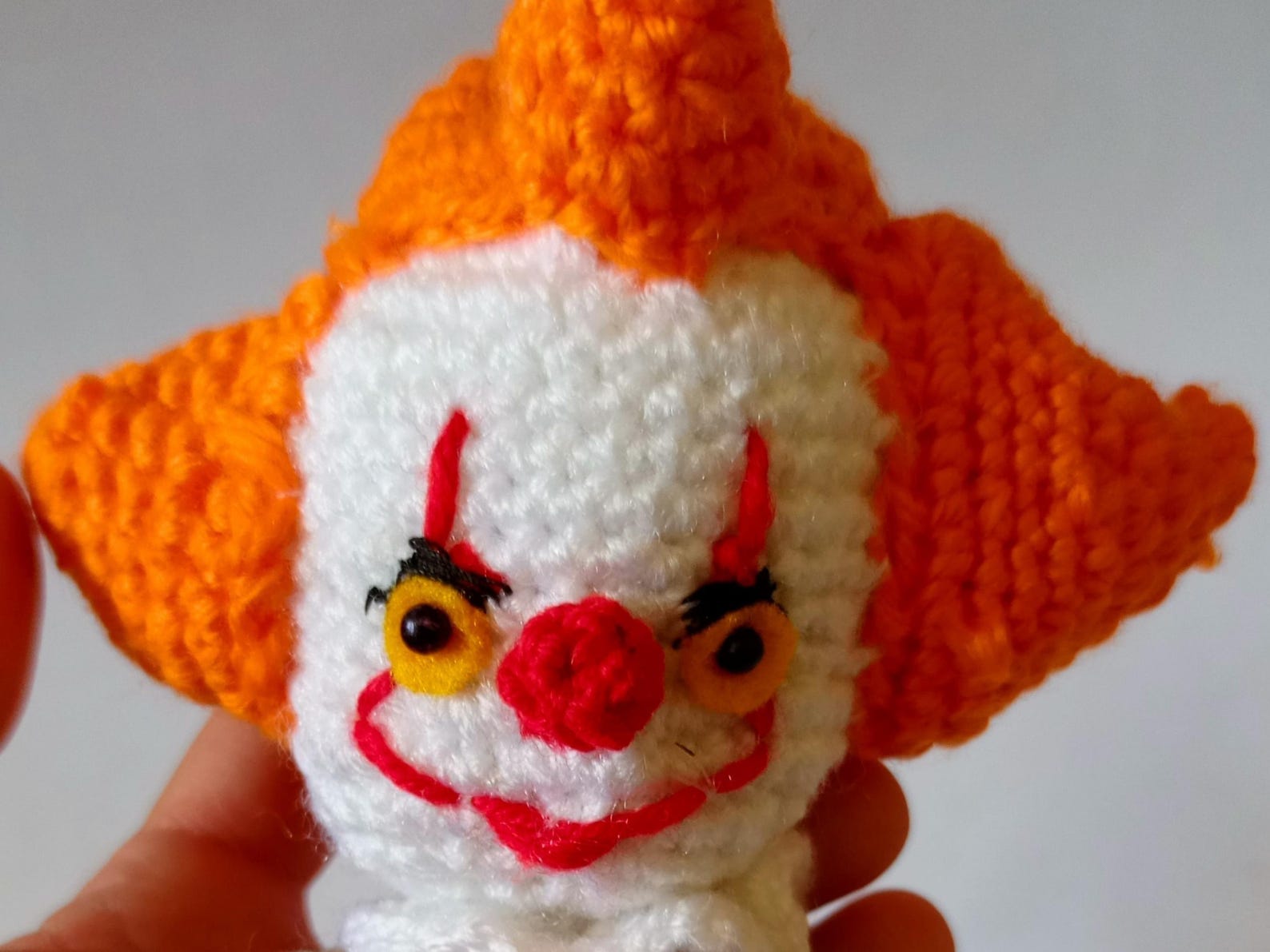 Pennywise Crochet Pattern Amigurumi Clown 7in - Halloween Amigurumi ...