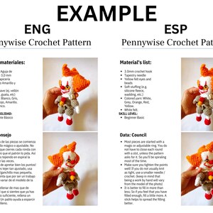 Pennywise Crochet Pattern Amigurumi Clown 7in - Halloween Amigurumi ...