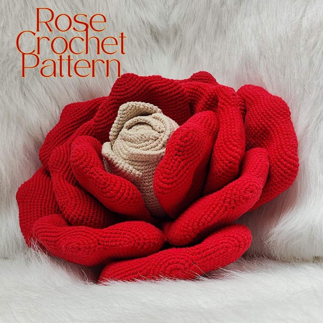 Crochet Pattern Rose Cushion| Amigurumi Flower Tutorial | Instant PDF ...