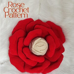 Crochet Pattern Rose Cushion| Amigurumi Flower Tutorial | Instant PDF ...