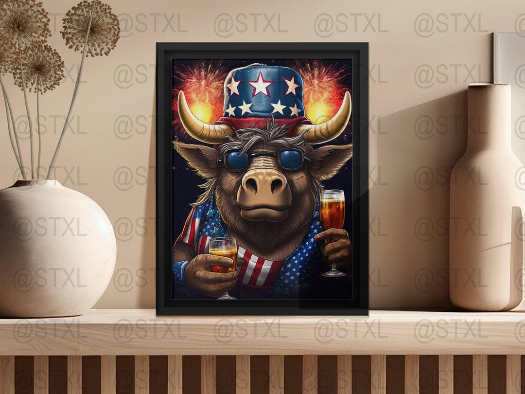 MAD DRUNK BUFFALO Digital Art Png Download, Digital Art Tees, Digital ...