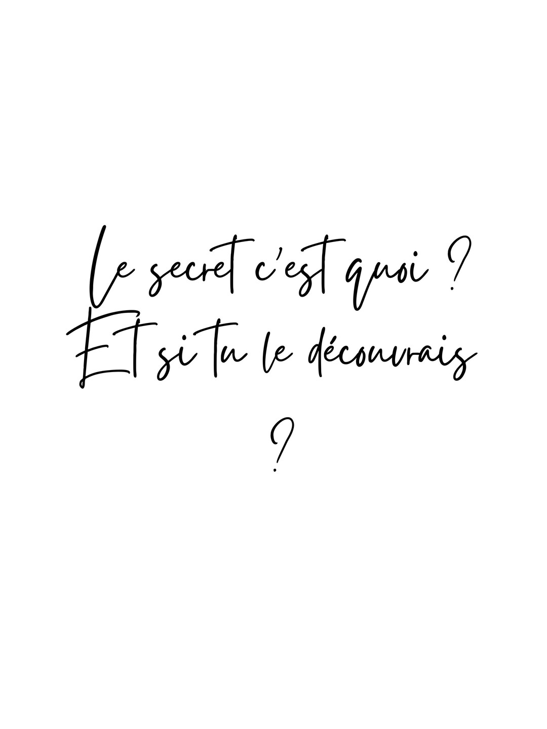 Mystery Poster 'the Secret is What' Thought-provoking Wall Art for Home ...