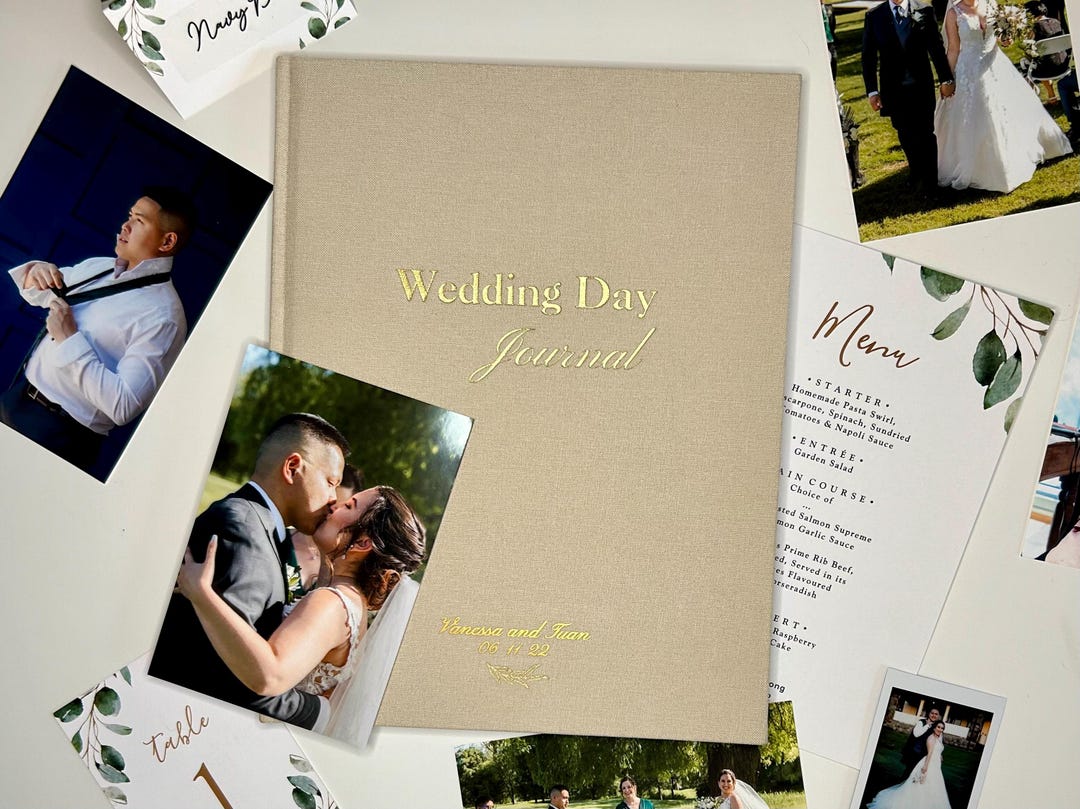 Personalized Wedding Day Journal, Wedding Photo Album, Engagement ...