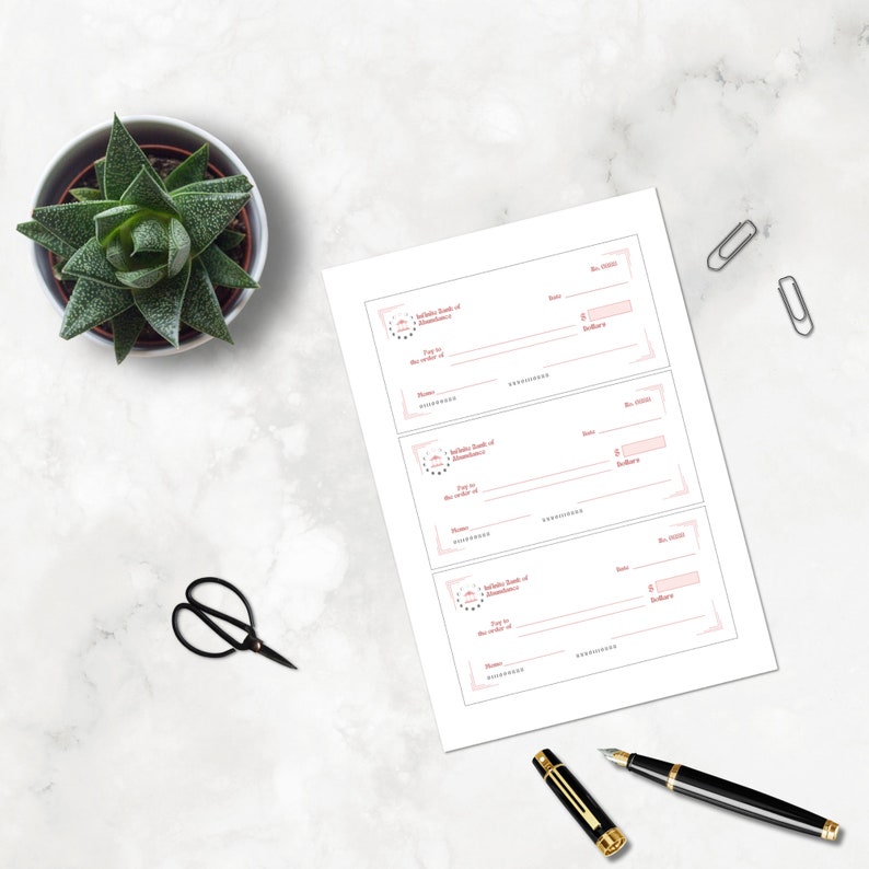 Abundance Check - Printable - Etsy