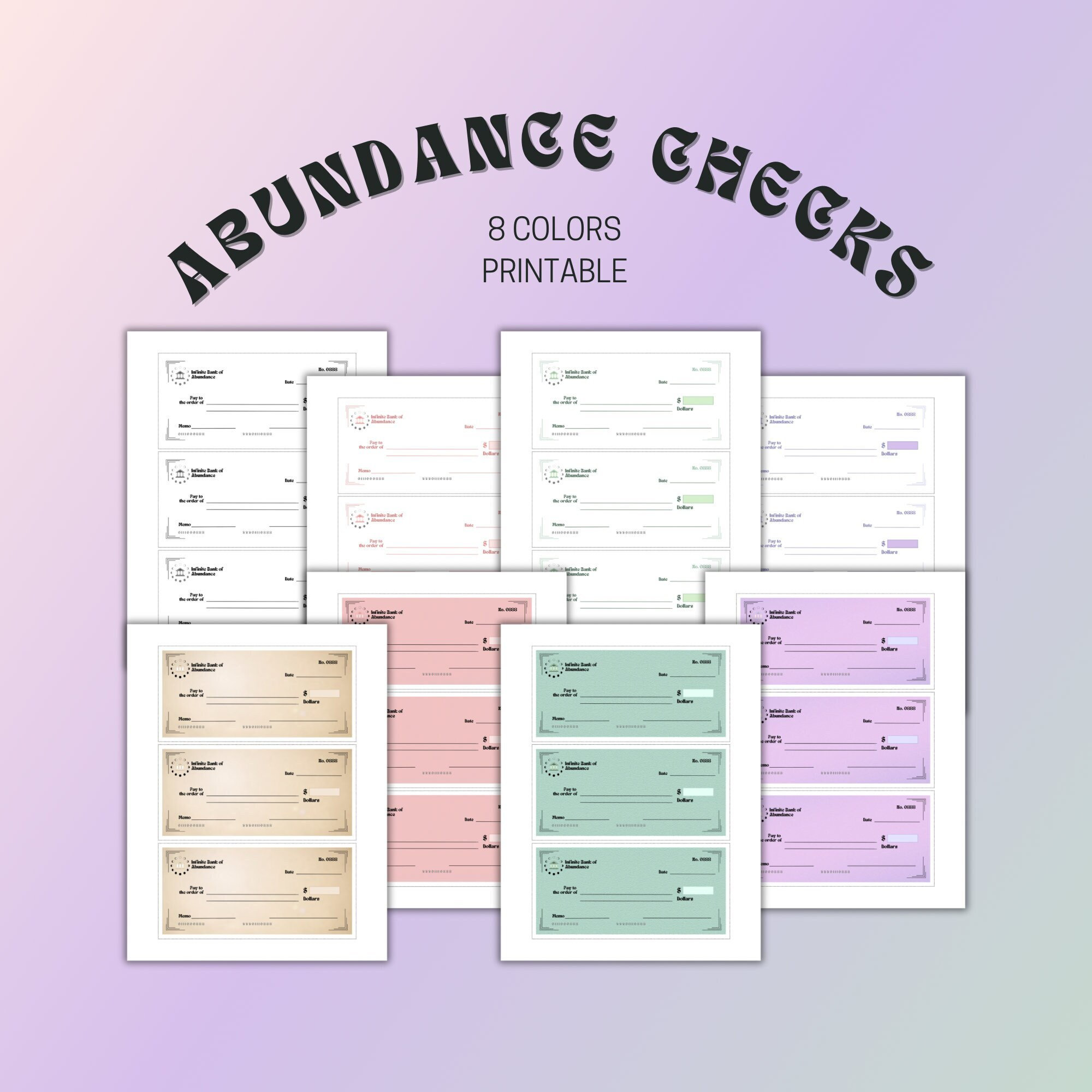 Abundance Check - Printable - Etsy