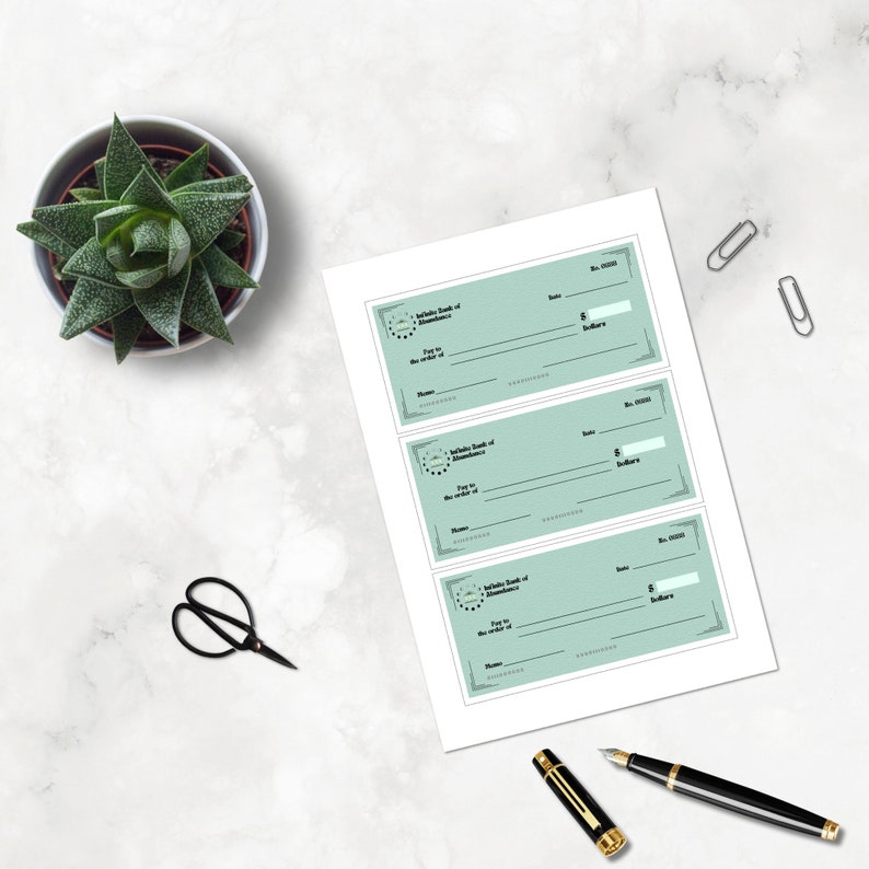 Abundance Check - Printable - Etsy