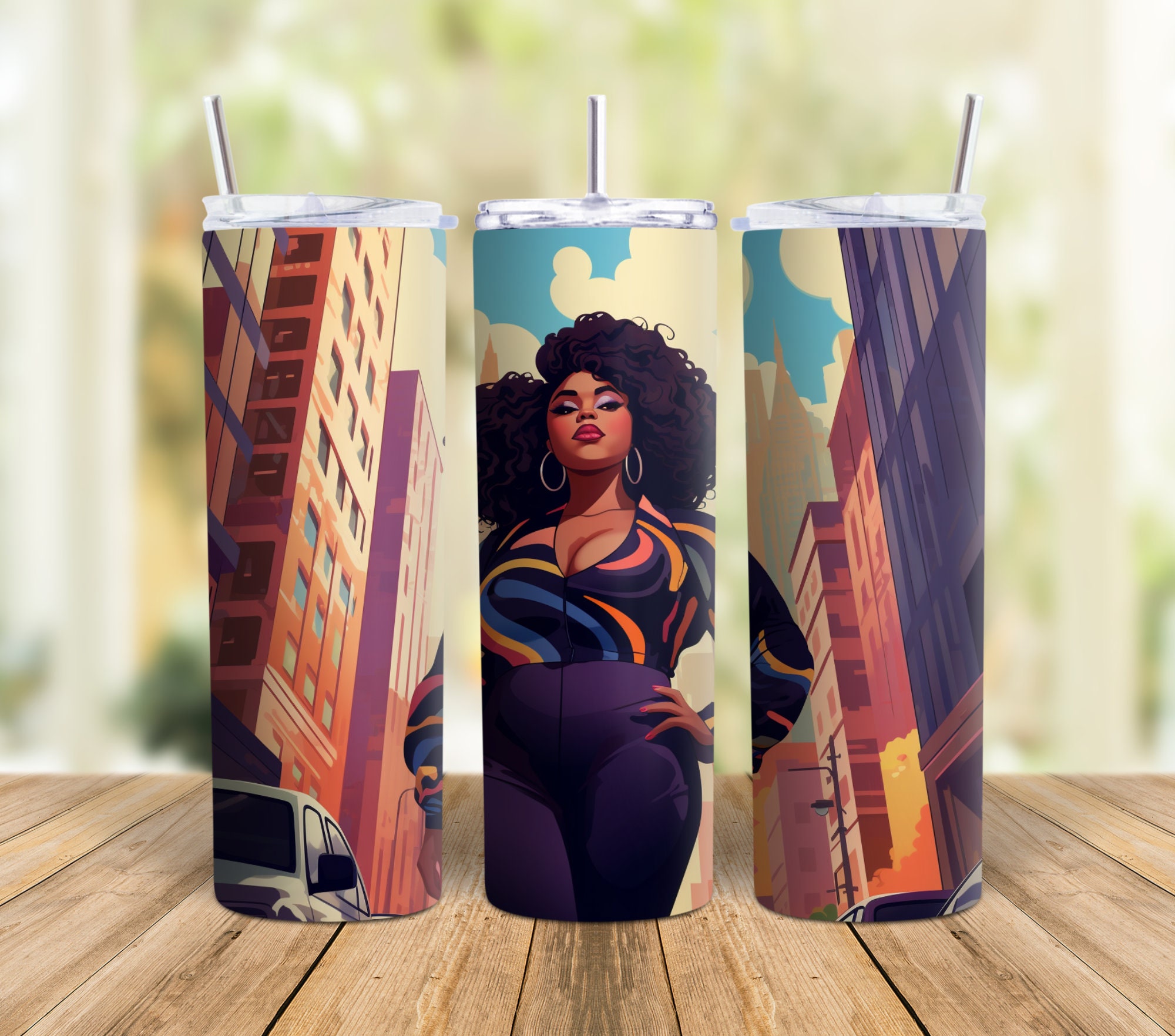 Black Woman Boss Lady Tumbler Wrap 20 Oz Skinny 3D Sublimation - Etsy