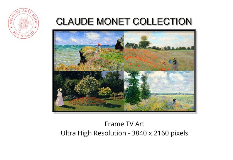 Samsung Frame TV Art 4K claude Monet Collection Famous Painting by ...