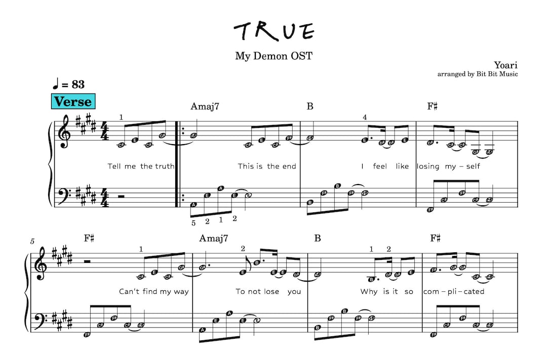 TRUE by Yoari (my Demon OST) - Etsy