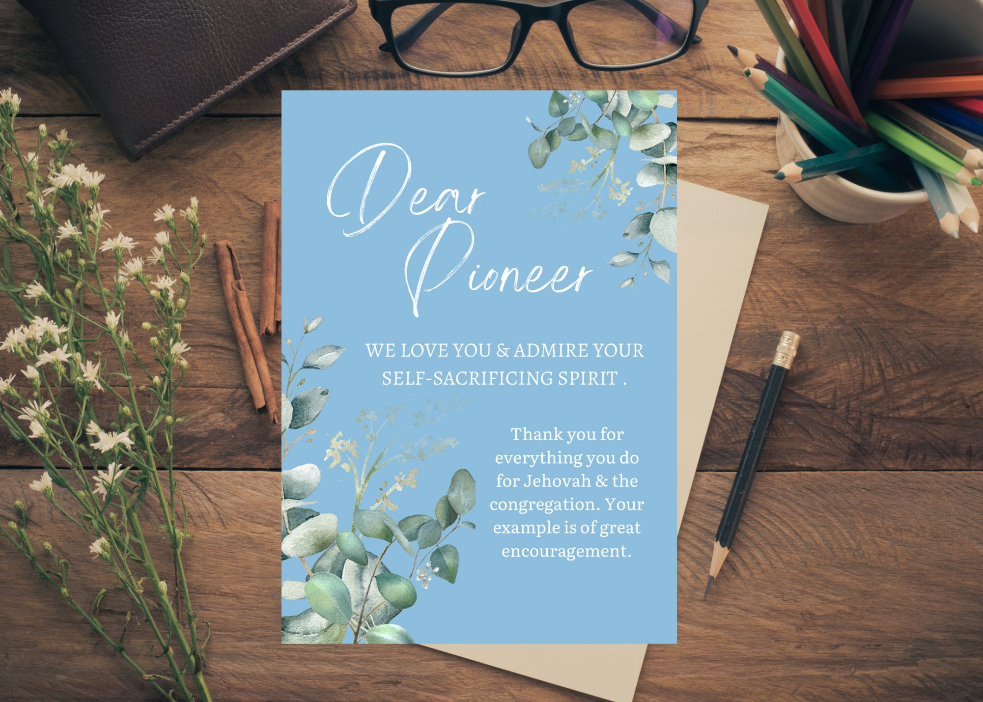 JW Printable Pioneer Card - Etsy