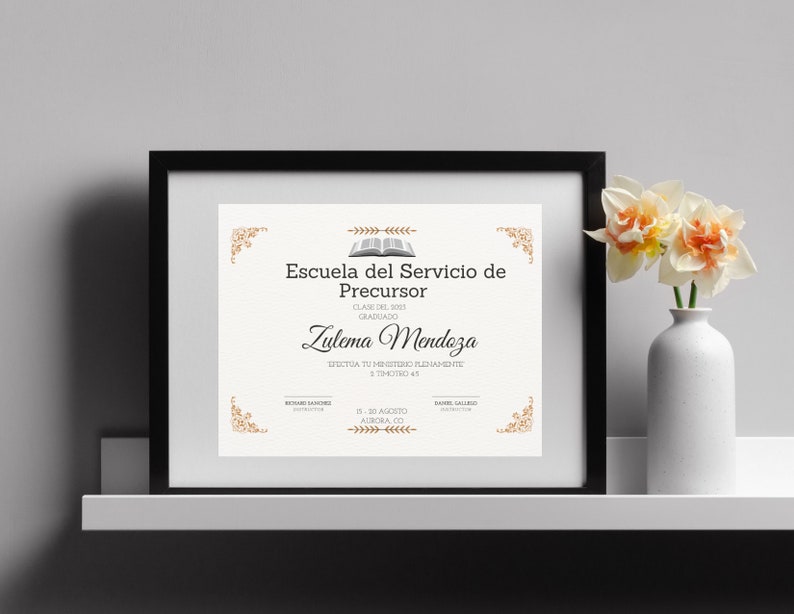 JW Pioneer Service School Certificate | Certificado Para Escuela De ...