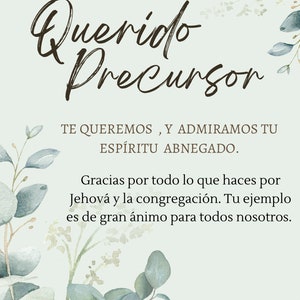 JW Tarjeta Para Precursores - Etsy