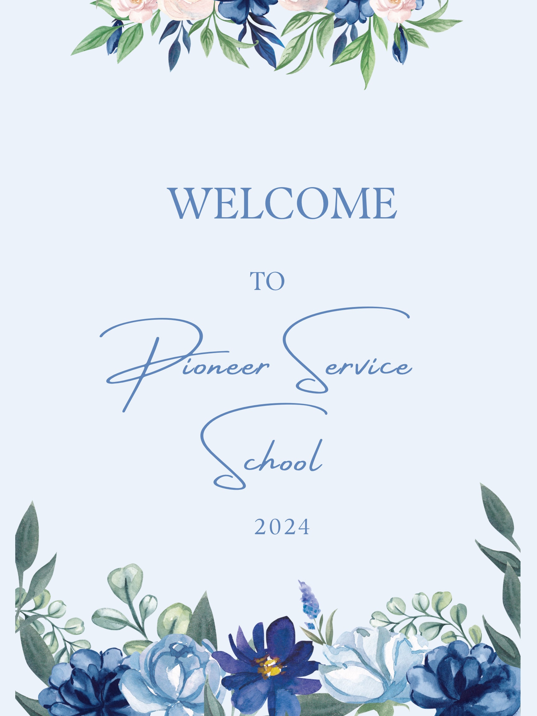 JW Welcome Pioneer Service School Sign - Etsy