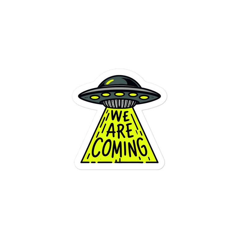 Bubble-free Stickers, UFO, Alien, Space, UAP, Sticker, Funny, Laptop ...