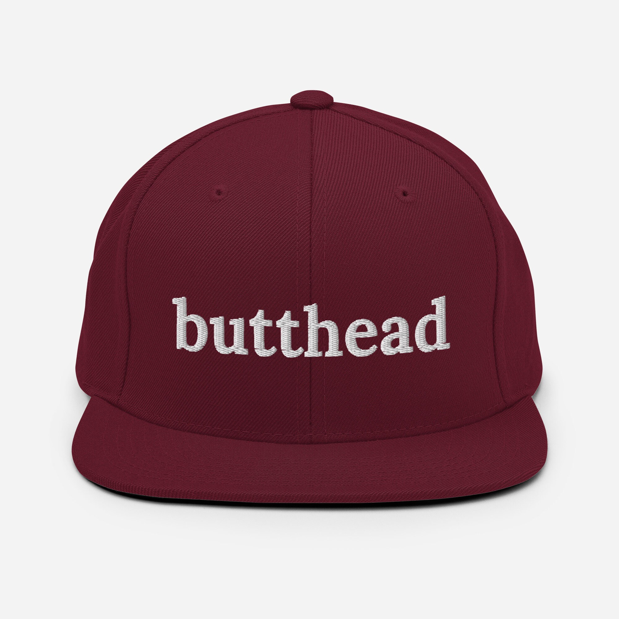 Snapback Hat butthead, Embroidery Cap, Flat Brim Cap, Size Plus Cap ...