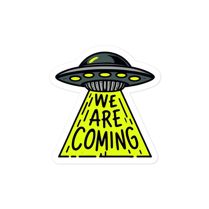 Bubble-free Stickers, UFO, Alien, Space, UAP, Sticker, Funny, Laptop ...
