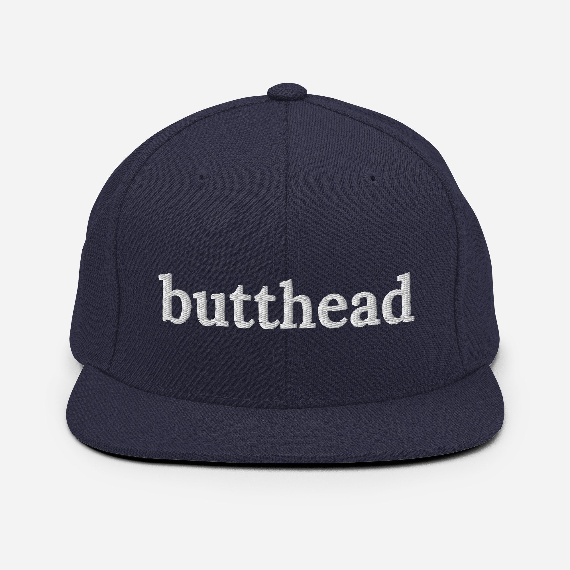 Snapback Hat butthead, Embroidery Cap, Flat Brim Cap, Size Plus Cap ...