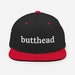Snapback Hat butthead, Embroidery Cap, Flat Brim Cap, Size Plus Cap ...