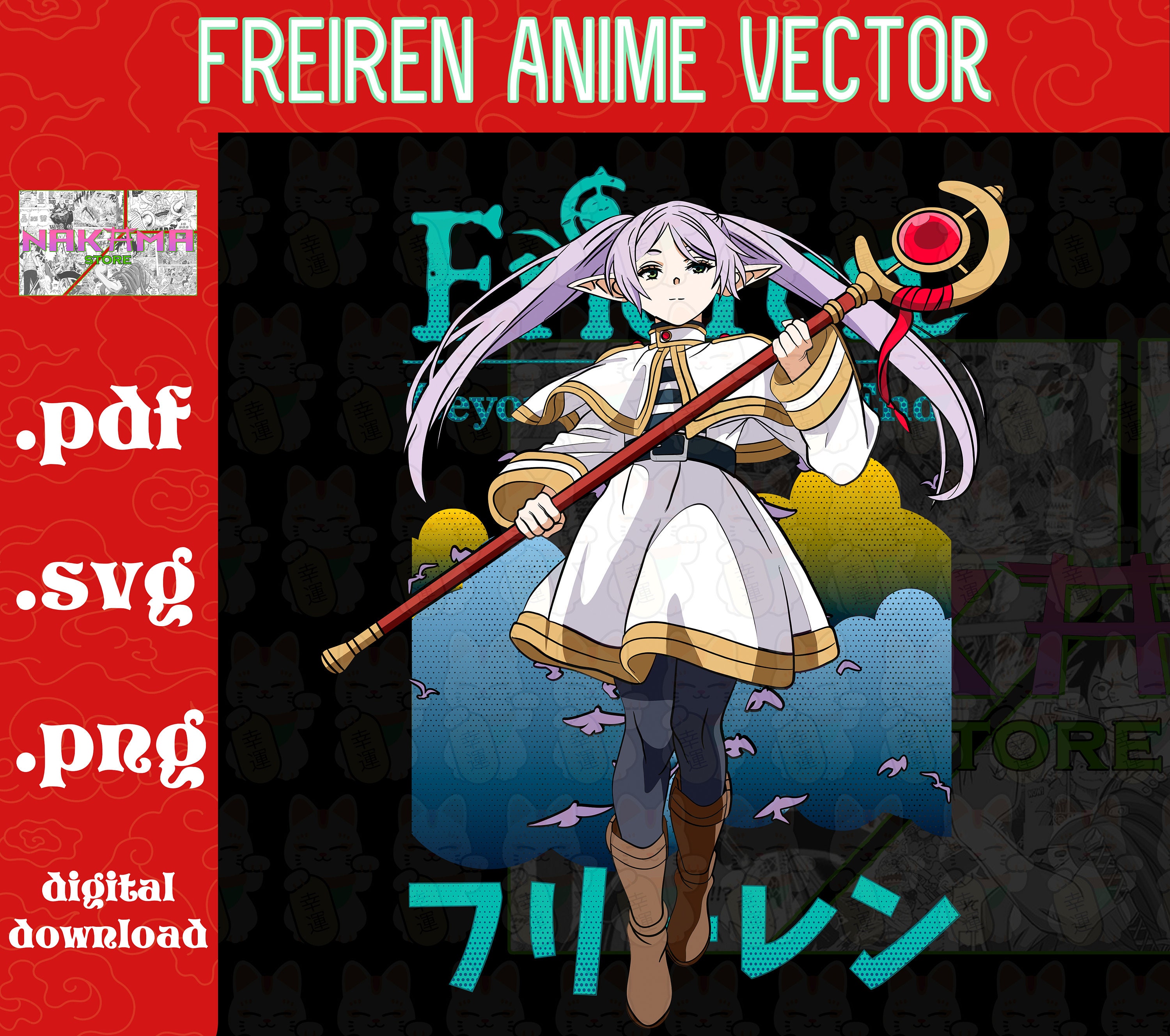 Freiren Anime Vector Svg / Frieren Beyond Journey's End Svg Vector - Etsy