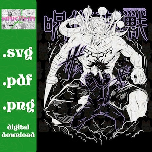 19 Jujutsu Streetwear Anime Vector/ JJK Anime Vector/ Gojo Svg/ Nanami ...