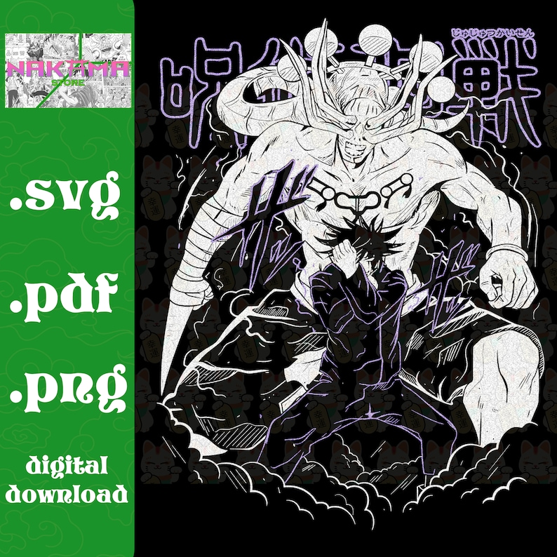 19 Jujutsu Streetwear Anime Vector/ JJK Anime Vector/ Gojo Svg/ Nanami ...