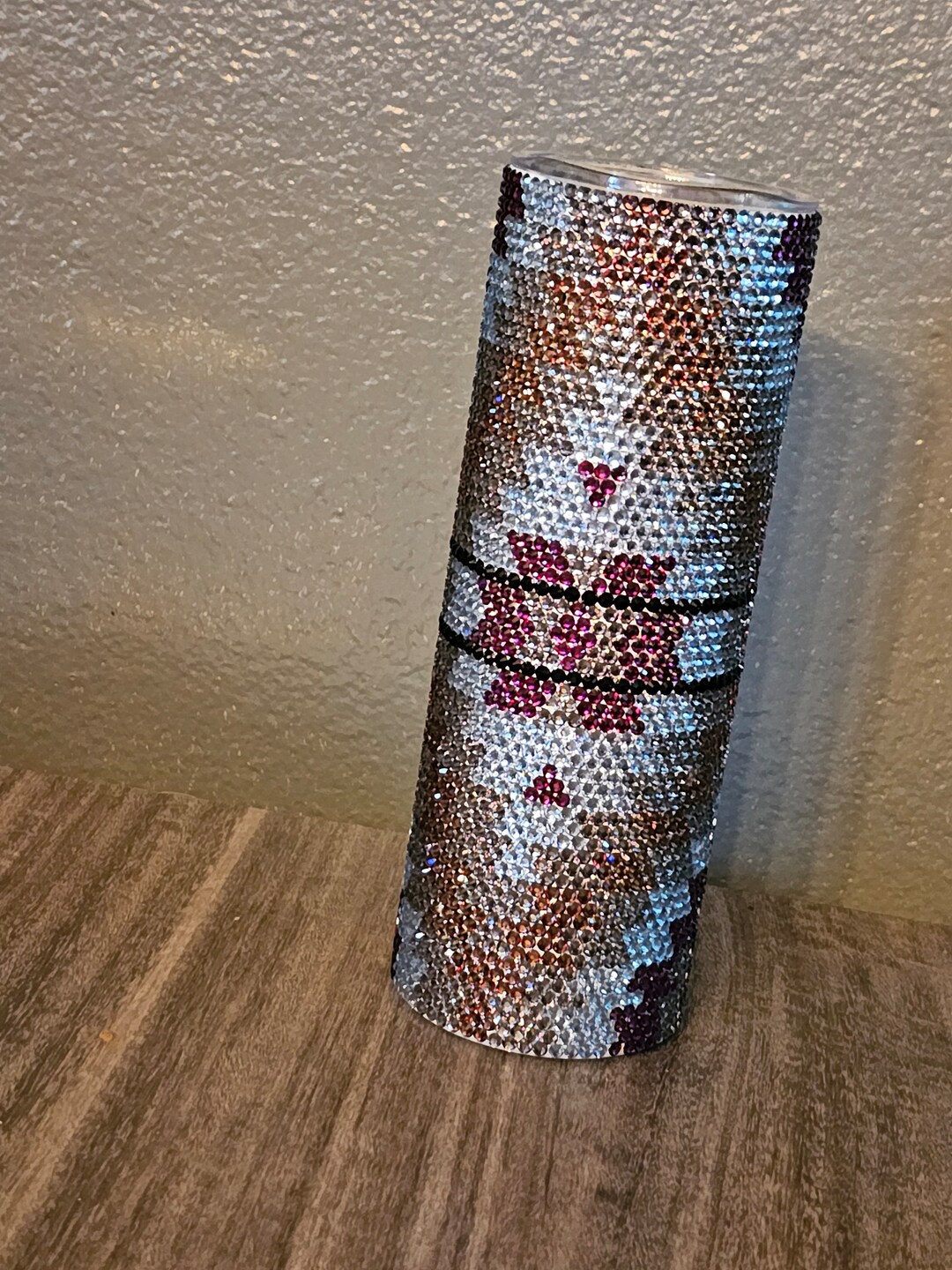 20 Oz Skinny Aztec Glass Rhinestone Tumbler - Etsy