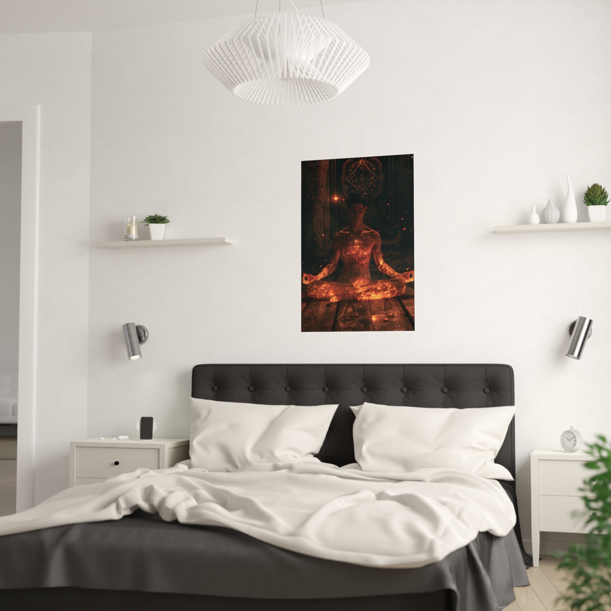 Meditative Ecstasy Celestian Body Handsome Naked Man Wall Decor Piece ...