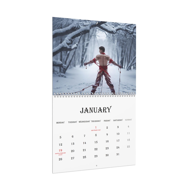Handsome Men in Bondage Shibari Inspired 2026 Calendar Submissive Men ...