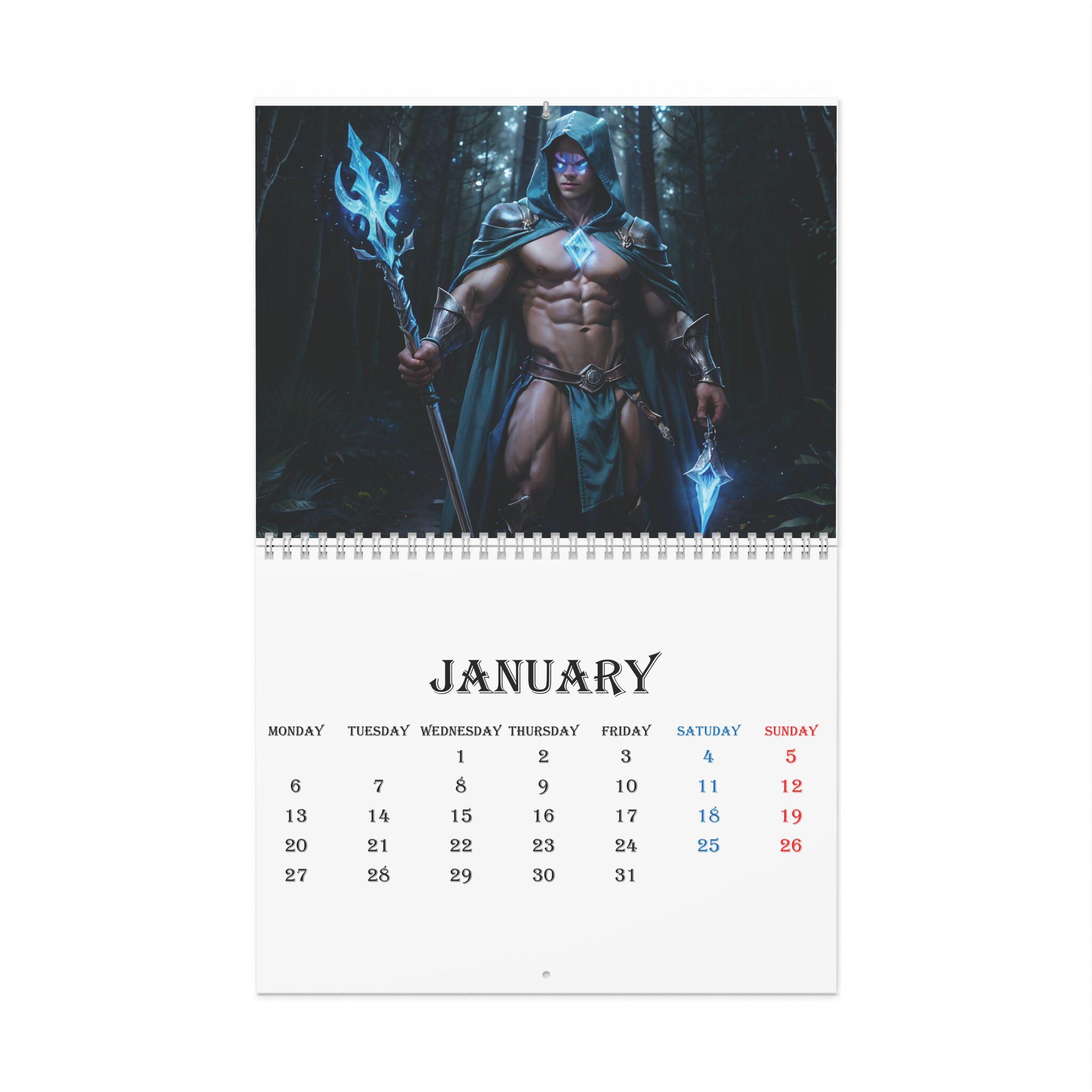 Fantasy Shirtless Men Wall Calendar 2025 -gay Fantasy Men Planer 2025 ...