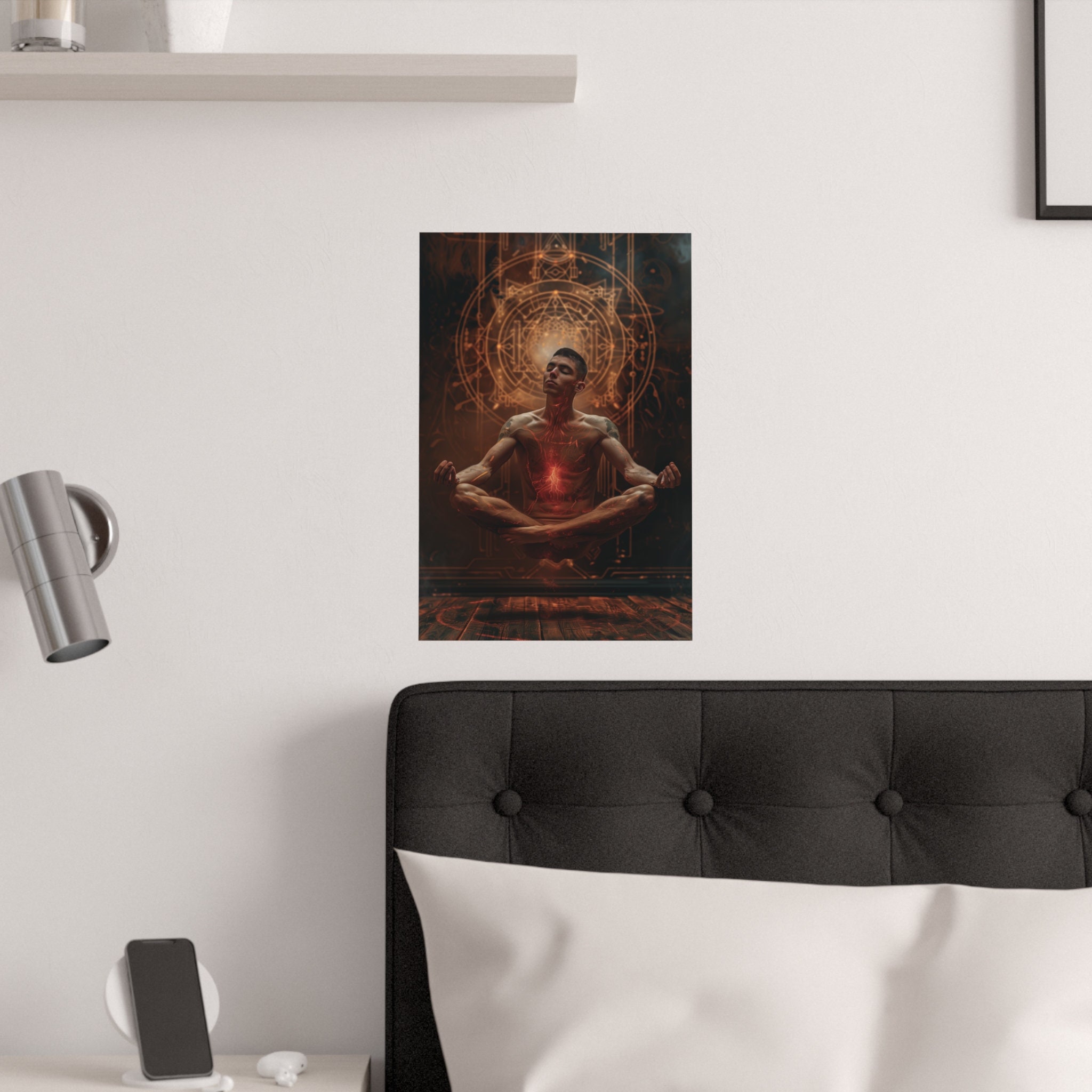 Ecstasy During Meditation Celestian Body Handsome Naked Man Wall Decor ...