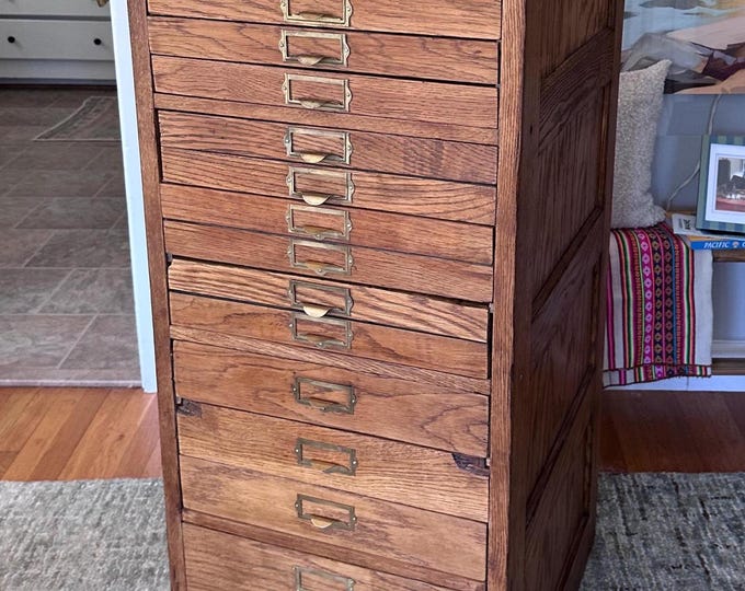 1952 US Post Office Printer/apothecary Style Cabinet - Etsy