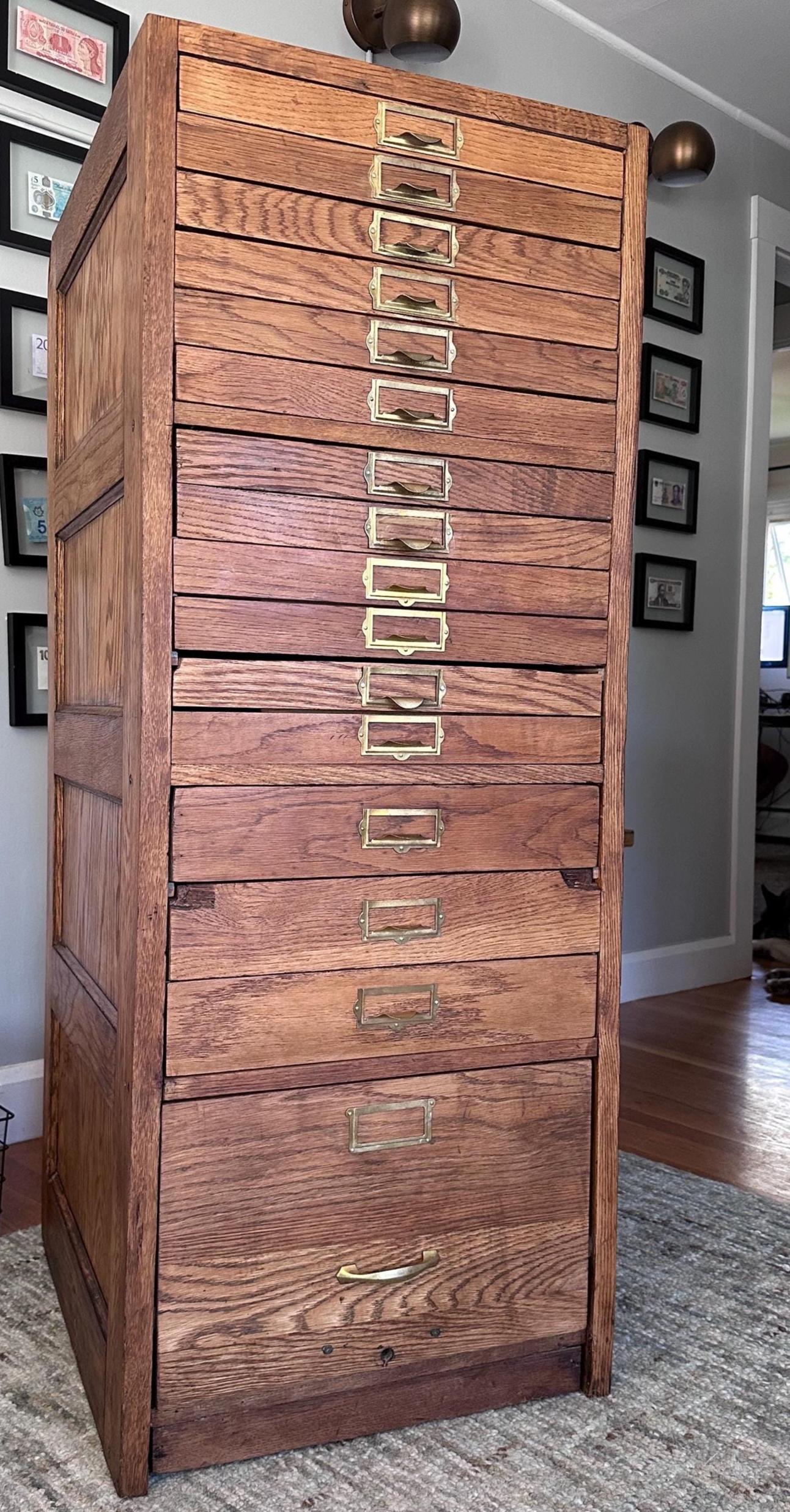 1952 US Post Office Printer/apothecary Style Cabinet - Etsy