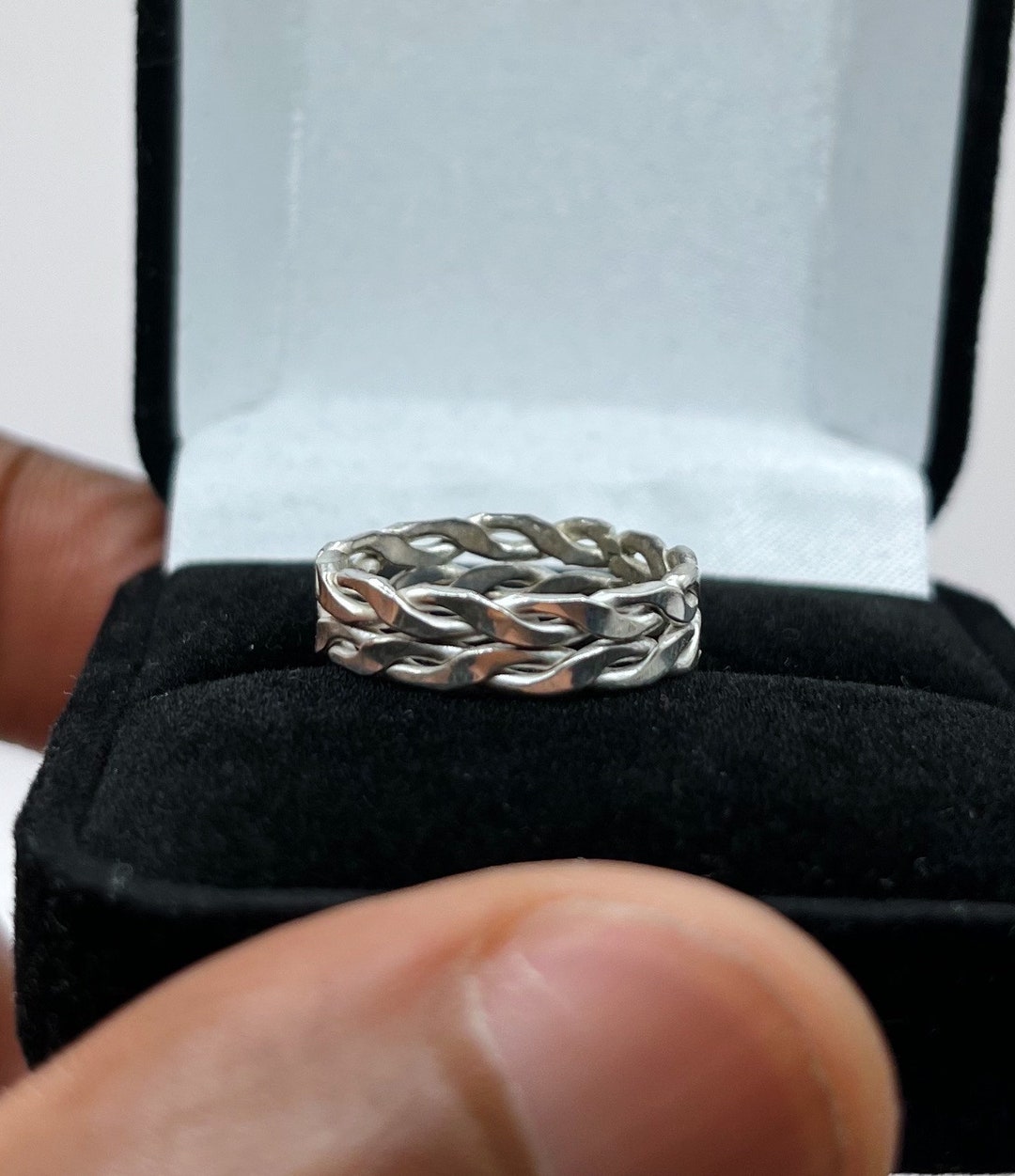 Handmade Stacking Rings Sterling Silver Wire Twist Weave Bespoke Ring ...