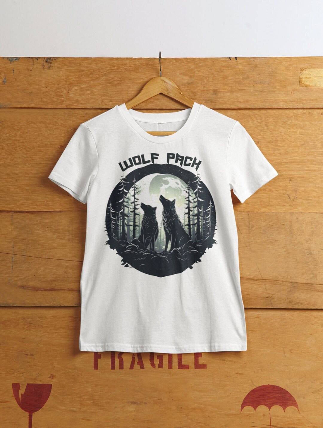 Wolf Pack Shirt Two Wolves Shirt Wolf Shirt Wolf Howling at - Etsy
