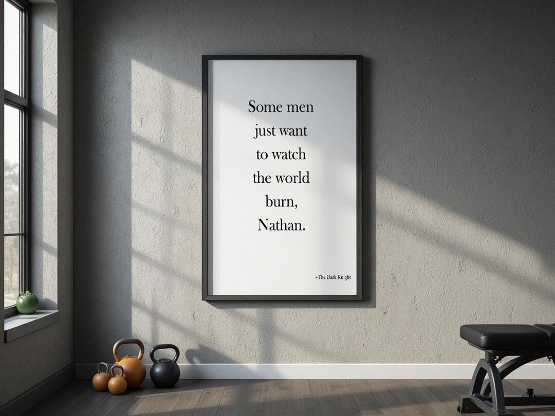 Custom Name Quote Poster | Some Men Want to Watch Printable Wall Art ...