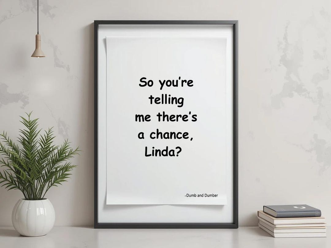 Custom Name Quote Poster | so There’s a Chance? Printable Wall Art ...