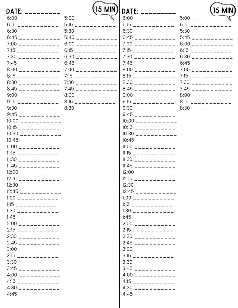 Time Tracking Template - Etsy