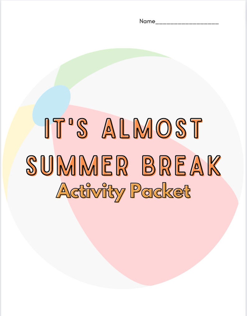 Summer Activity Packet - Etsy