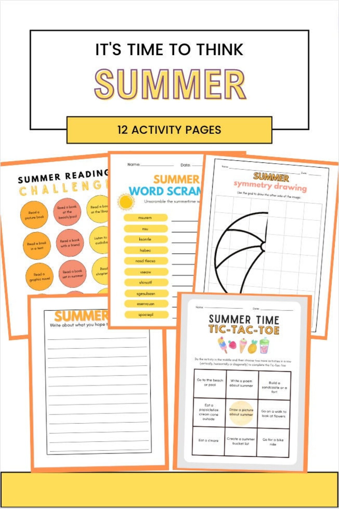 Summer Activity Packet - Etsy