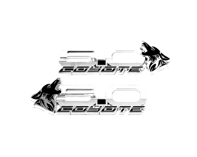 Car Fender Emblems/badges- Black ANGRY COYOTE W/ Red Eyes and Number ...