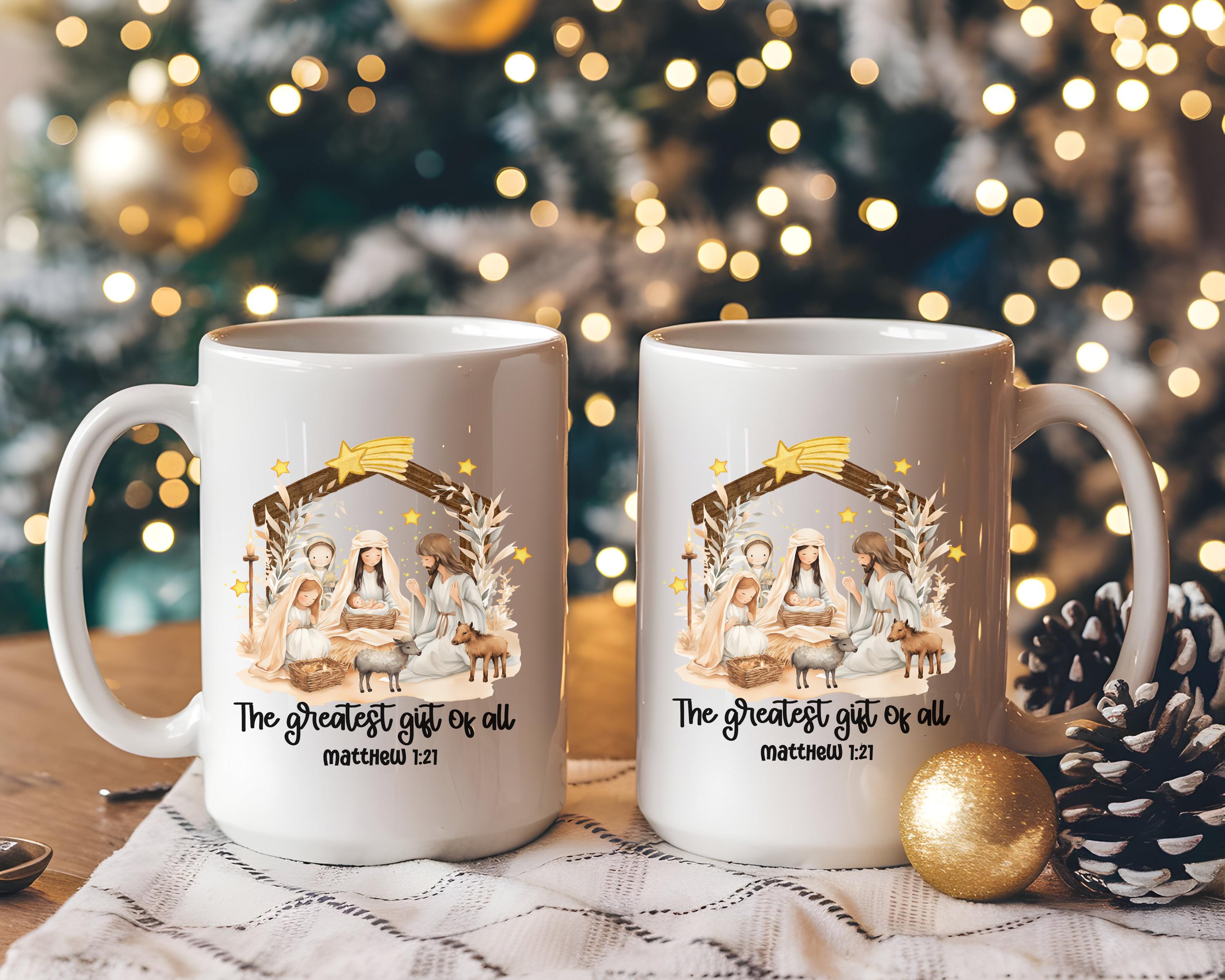 Nativity Coffee Mug, the Holy Family Mug, the Greatest Gift of All Mug ...