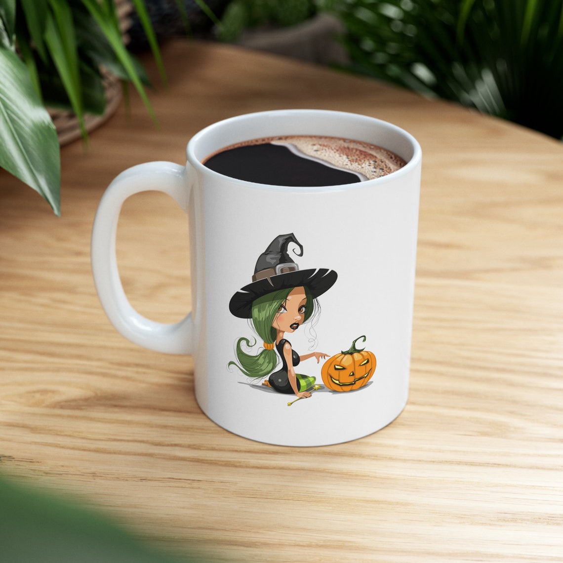 Ceramic Mug 11oz, Halloween Mug, Witch Mug, Halloween Coffee Mug - Etsy