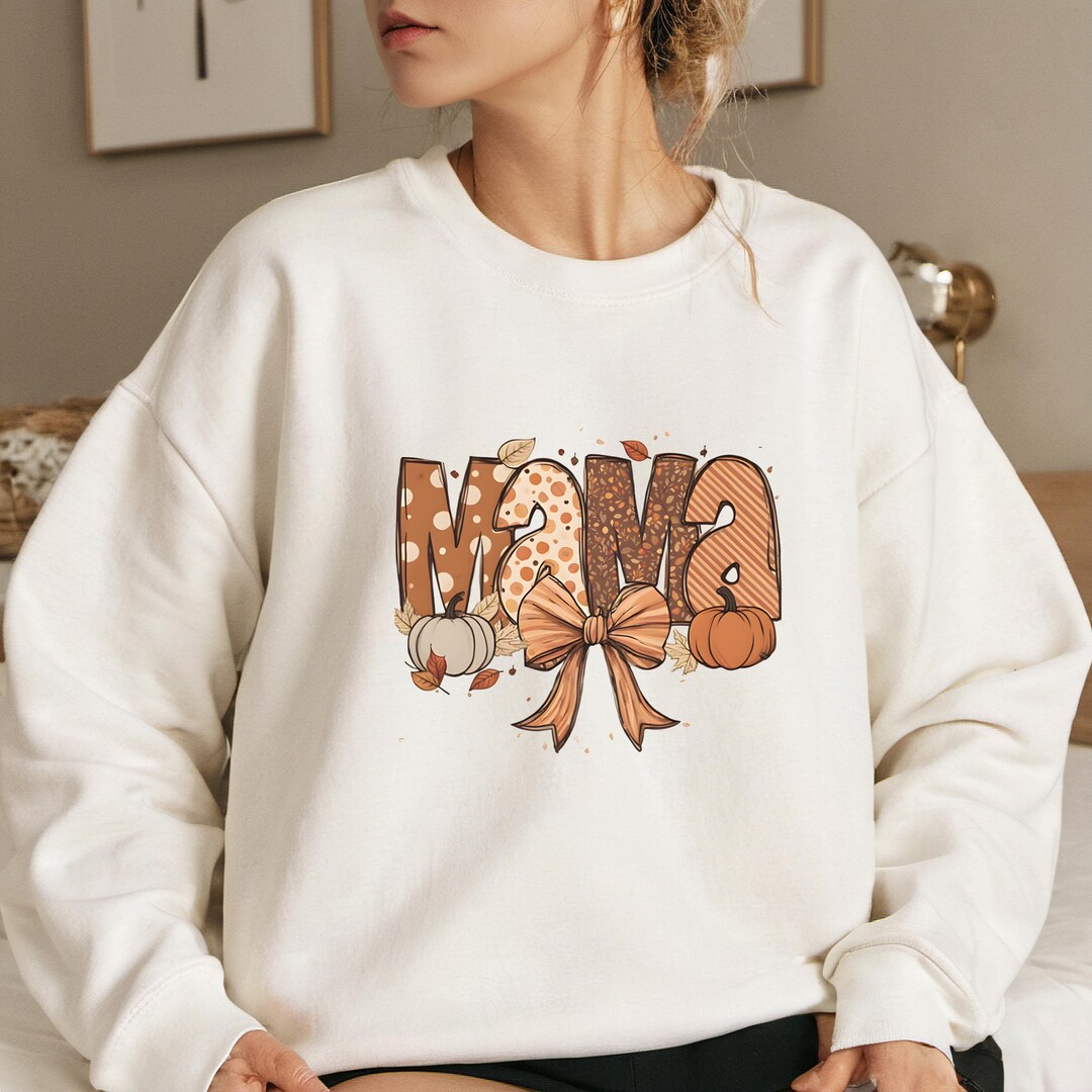 Fall Mama Sweatshirt, Mama Sweatshirt, Birthday Gift Mama Crewneck ...