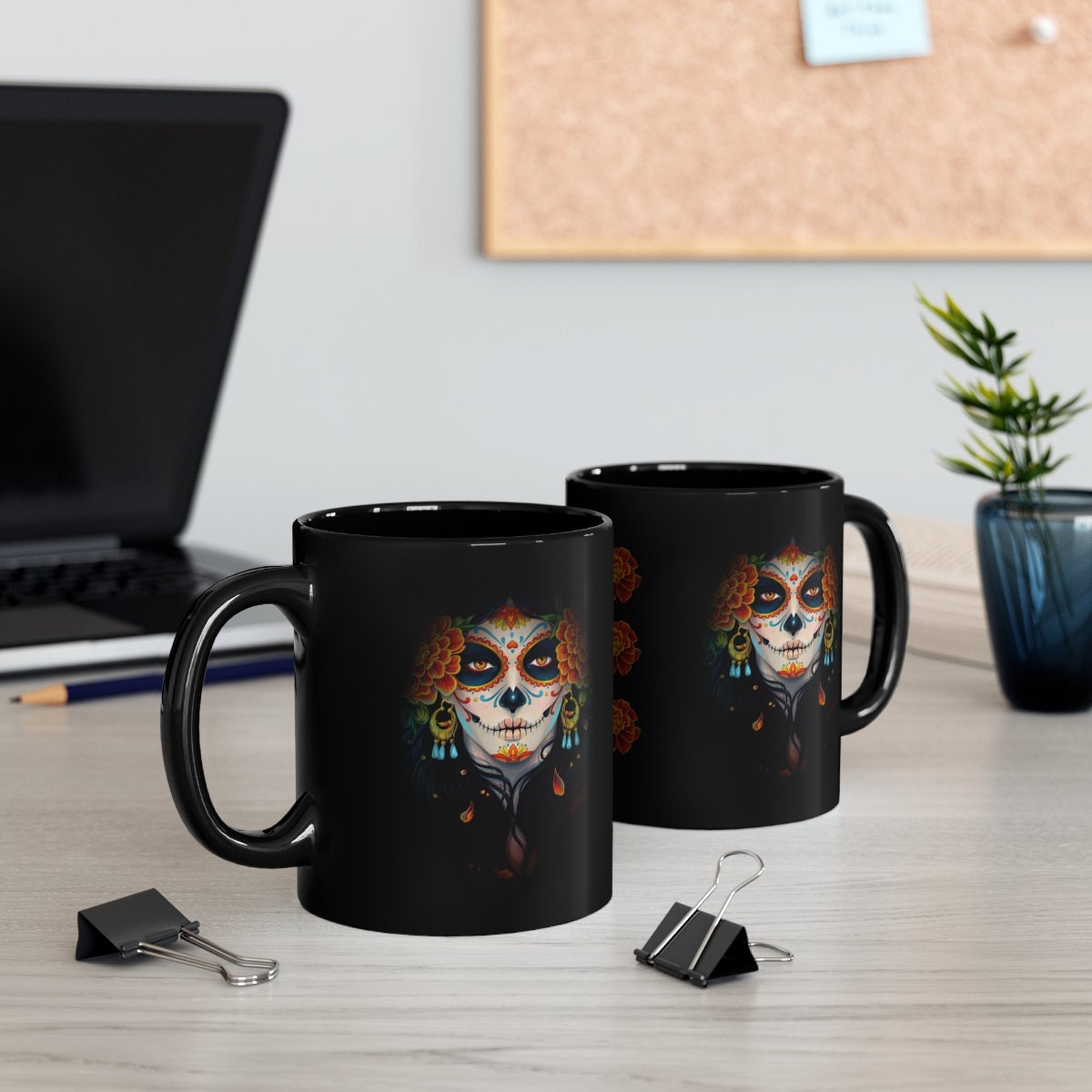 La Catrina Coffee Cup Day of the Dead Mug Skeleton Woman Coffee Mug ...