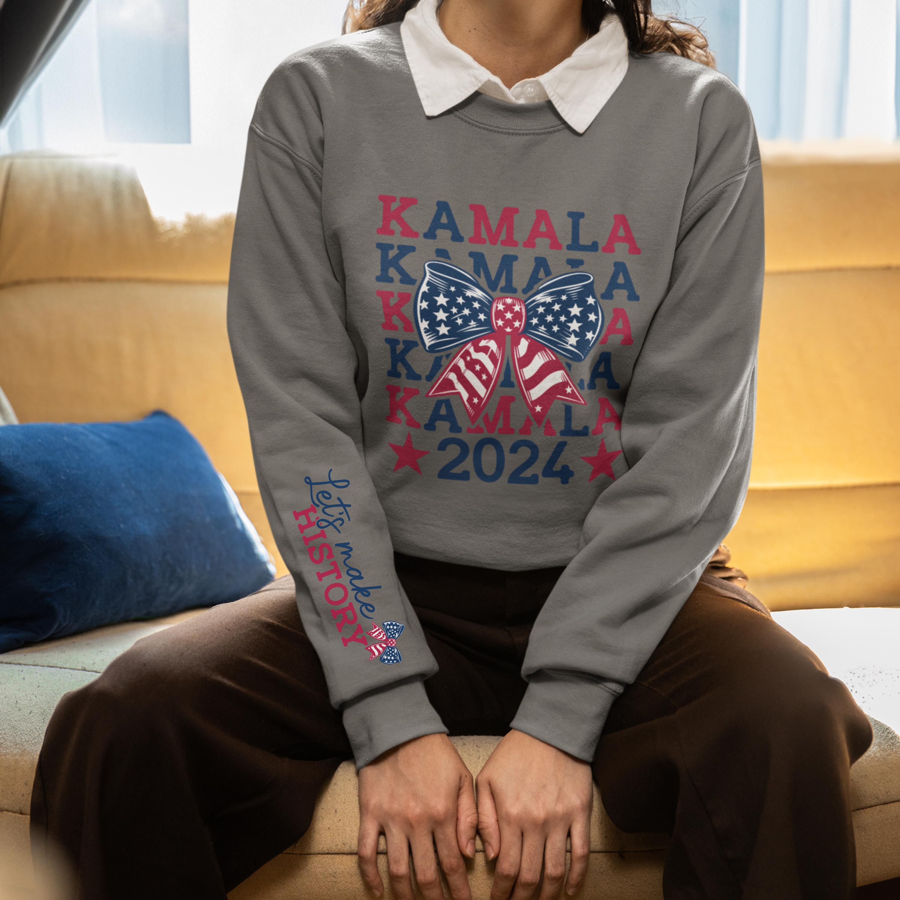 Kamala Harris 2024, Crewneck Sweatshirt, Kamala Harris Sweatshirt, Let ...