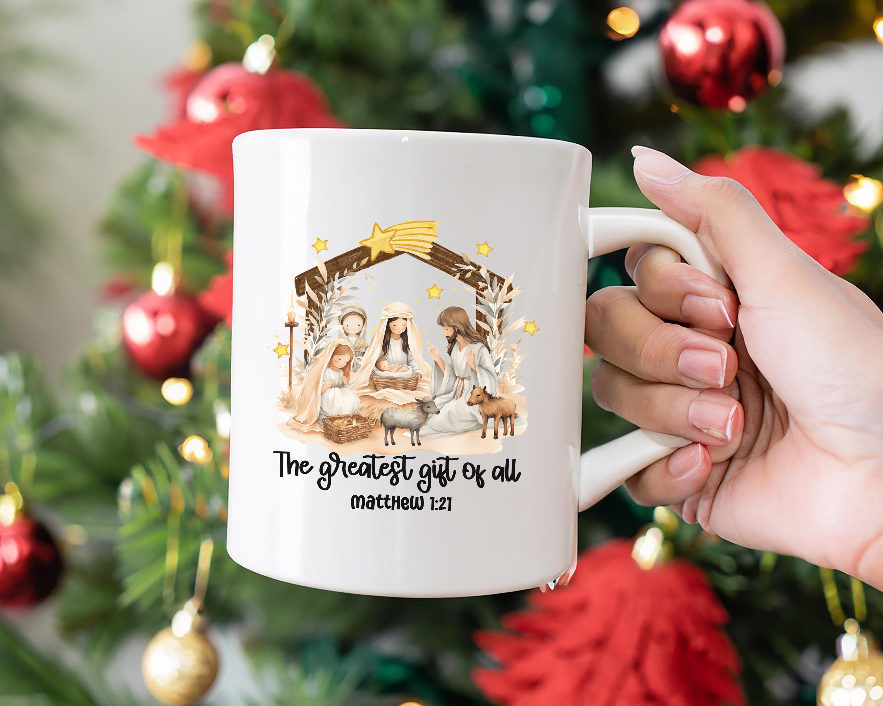 Nativity Coffee Mug, the Holy Family Mug, the Greatest Gift of All Mug ...