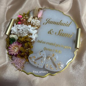 Custom Resin Ring Tray: Personalized Wedding Nikkah Gift - Etsy